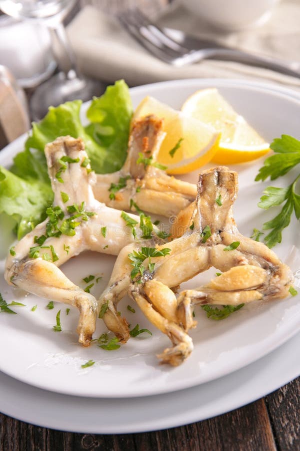 Fried frog leg stock image. Image of dining, gastronomy - 74220083