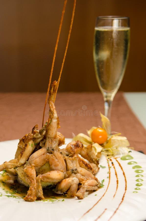 Fried frog legs stock image. Image of frogs, dinner, restaurant - 88934075