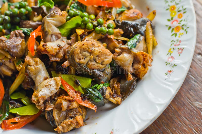 Spicy fried frog stock photo. Image of asian, dinner - 94537840
