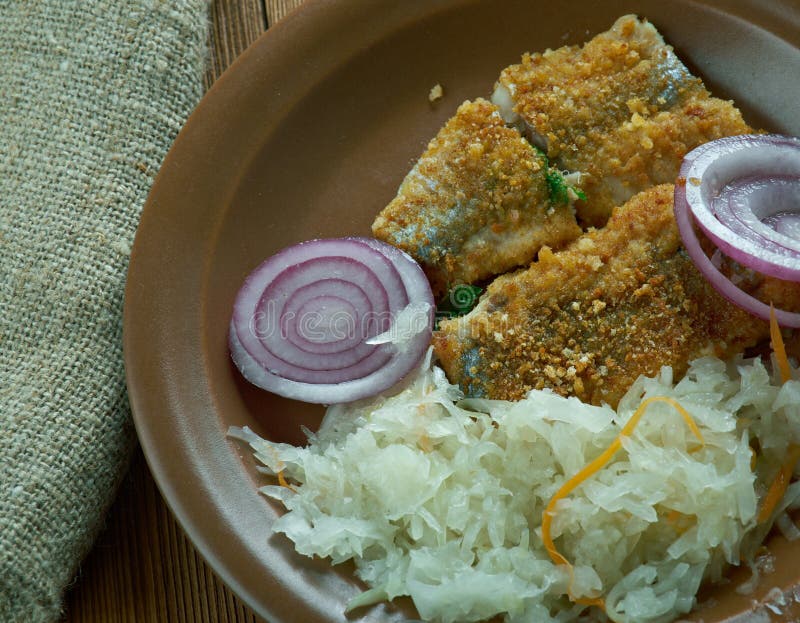 Fried herring in Finnish stock image. Image of delicious - 77151733
