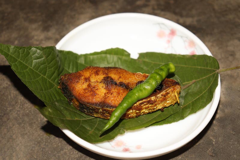 Fried Hilsa Fish on Kitchen Stock Photo - Image of indian, green: 250724580