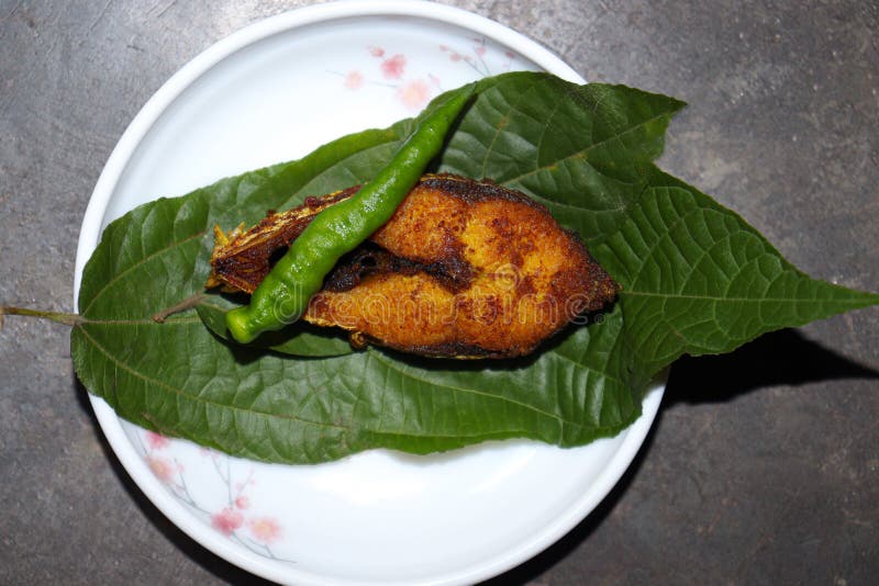 Fried Hilsa Fish on Kitchen Stock Image - Image of diet, homemade ...