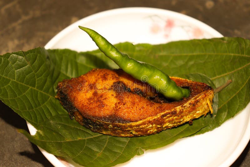 Fried Hilsa Fish on Kitchen Stock Image - Image of healthy, bengal ...