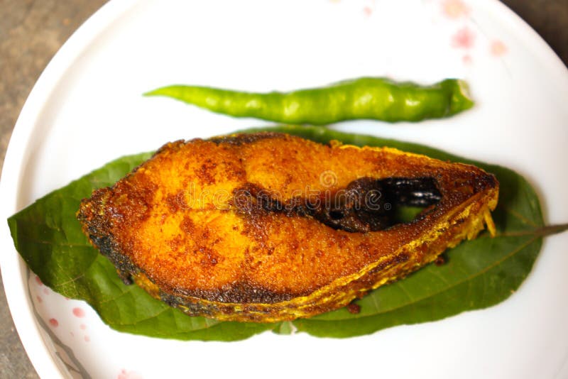 Fried Hilsa Fish on Kitchen Stock Image - Image of delicacy, occasion ...