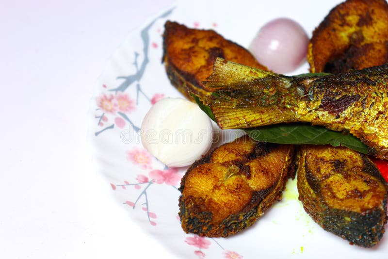 Fried Hilsa Fish on Kitchen Stock Photo - Image of homemade, fresh ...