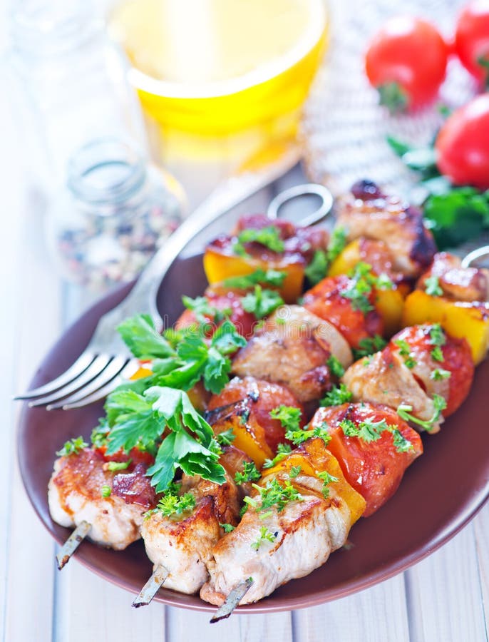 Fried kebab stock photo. Image of pepper, paprika, closeup - 50662874