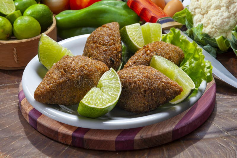 Fried kibble with lemon stock photo. Image of fried - 257626242
