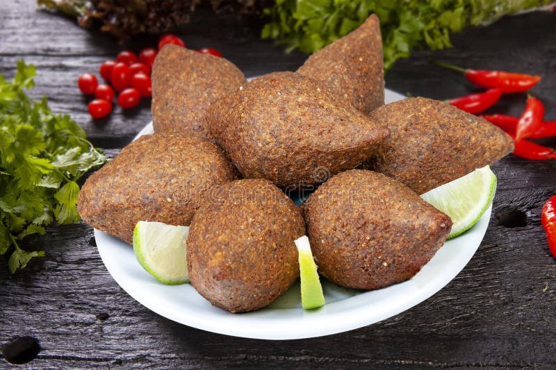 Fried kibble with lemon stock image. Image of eastern - 282252903