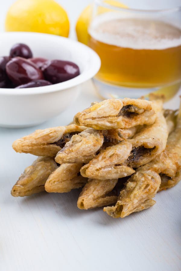Fried ladyfish. stock photo. Image of bowl, hoummous - 76017040