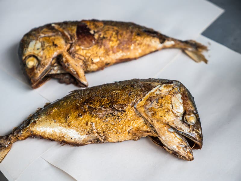 Fried mackerel fish stock photo. Image of fish, diet - 138696660