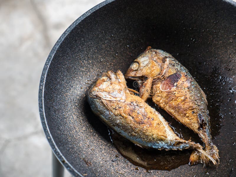 Fried mackerel fish stock photo. Image of healthy, ingredient - 138595820