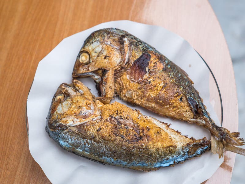 Fried mackerel fish stock image. Image of diet, delicious - 138434129