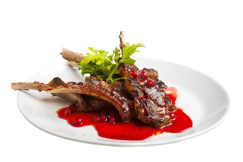 Fried meat stock photo. Image of portion, greens, roast - 14123938