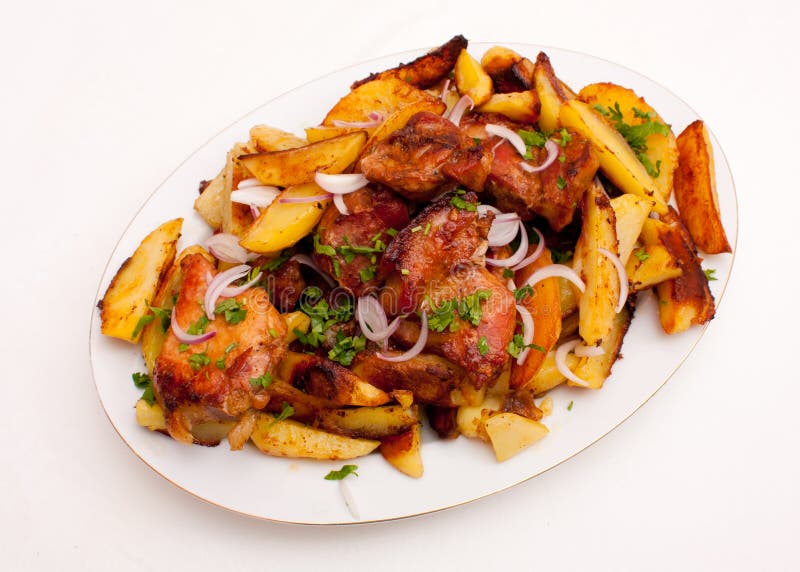 Fried meat stock photo. Image of food, roasted, dinner - 15038146