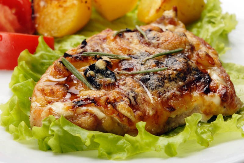 Fried meat stock photo. Image of chop, meat, baked, grilled - 26497648