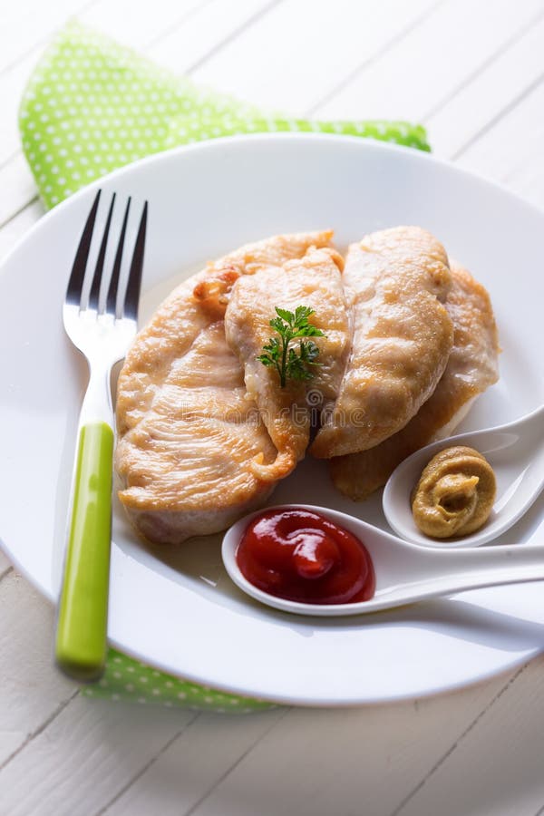 Fried meat stock photo. Image of roast, focus, mustard - 49306578