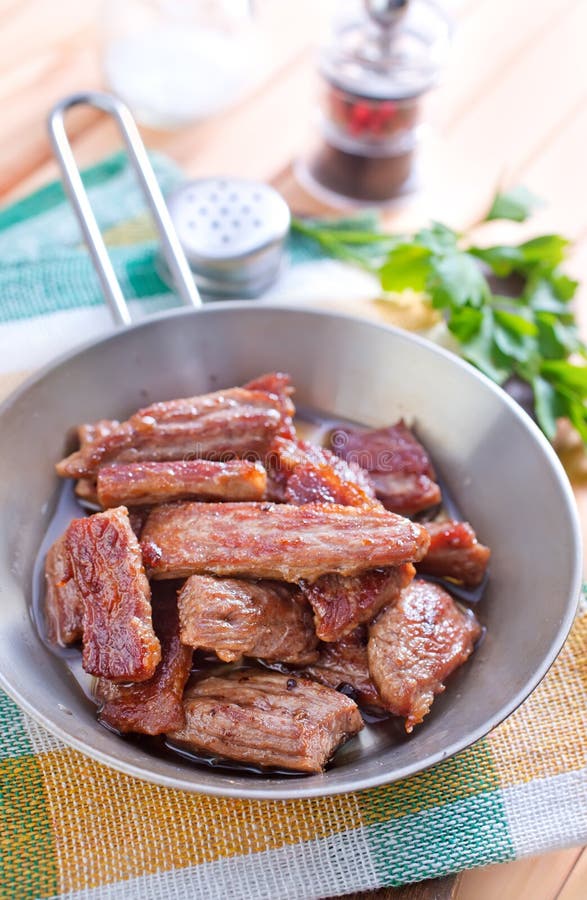 Fried meat stock photo. Image of cooking, meat, ethnic - 40828732