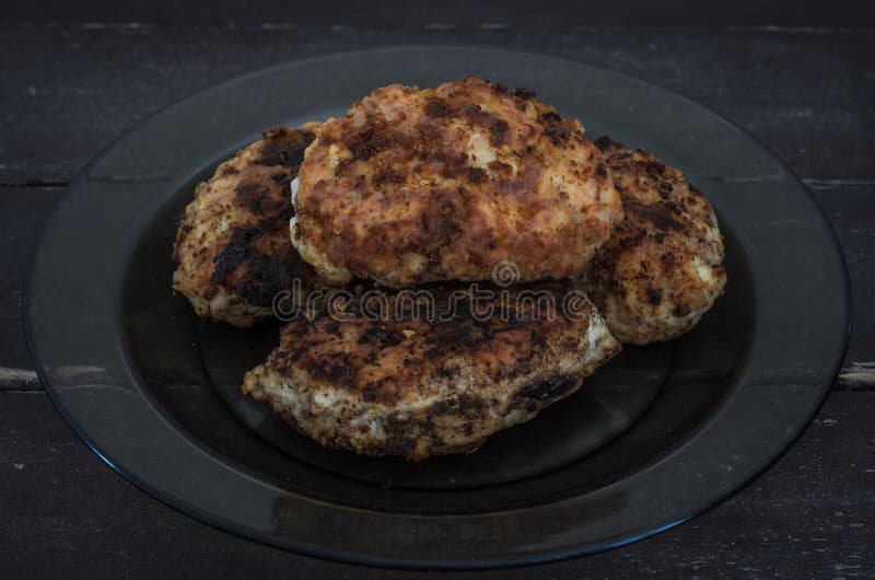 Fried Meat Patties on a Plate Stock Image - Image of fresh, hamburger ...