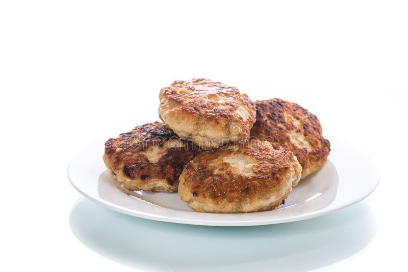 Fried Meat Patties in a Plate Stock Image - Image of cuisine, fried ...
