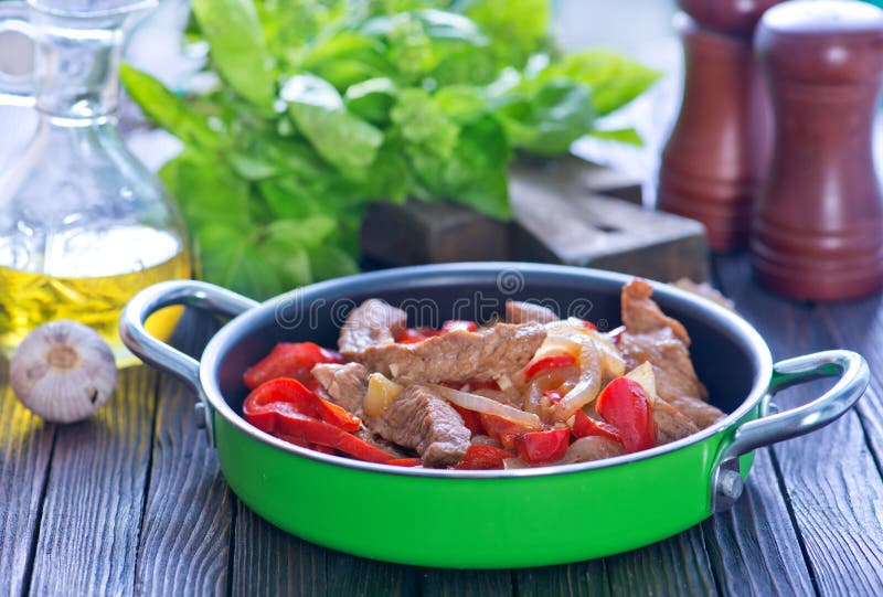 Fried meat stock image. Image of delicious, grilled, closeup - 60136373