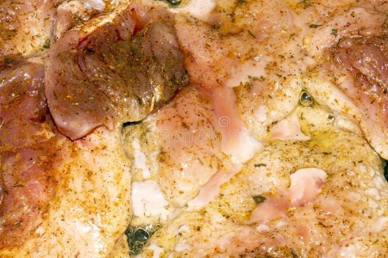 Fried Meat.Roast Pork.Pieces of Fried Meat Stock Image - Image of ...