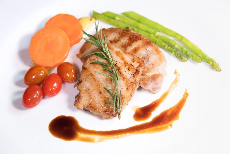 Fried Meat Stake With Vegetables Stock Photo - Image of beefsteak, food ...