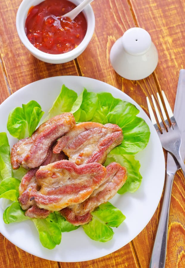 Fried meat stock photo. Image of cooked, meat, fillet - 32871152