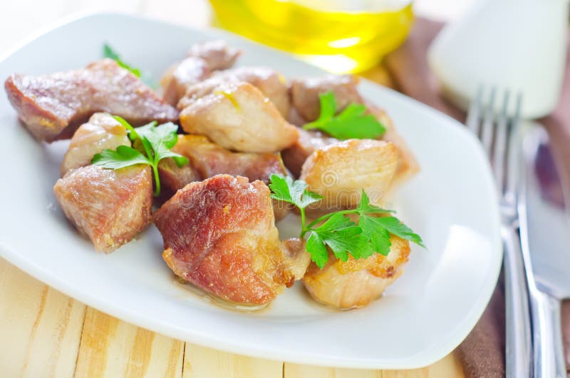 Fried meat stock image. Image of background, meal, grilled - 34464895