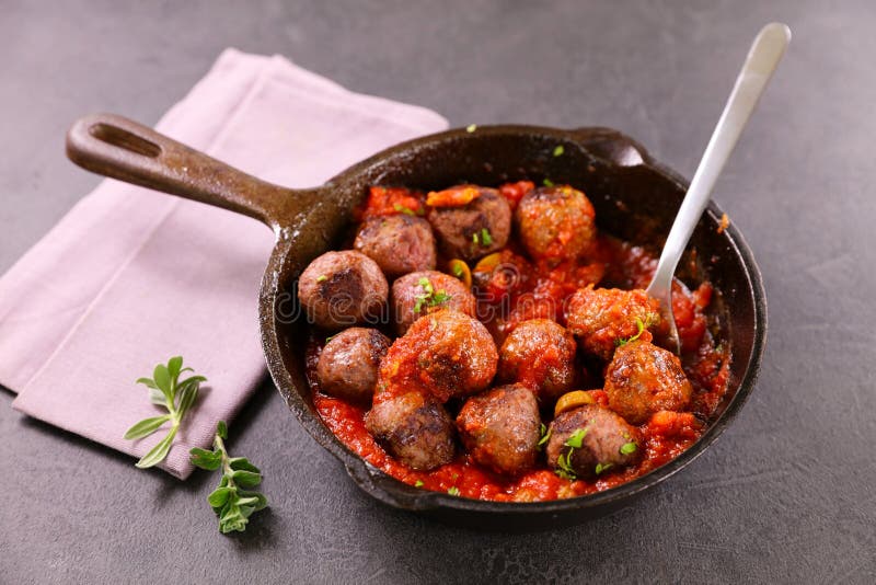 Fried meatball stock photo. Image of minced, culinary - 215592932