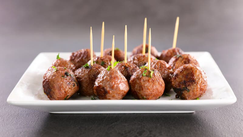 Fried meatball snack stock photo. Image of spice, snack - 224103234