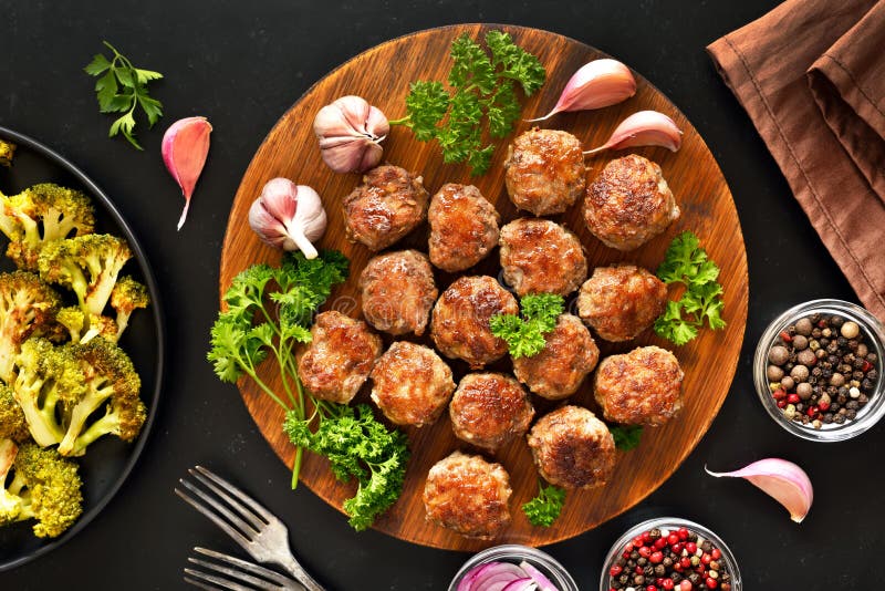 Fried MeatballsFried Meatballs on Cutting Board Stock Photo - Image of ...