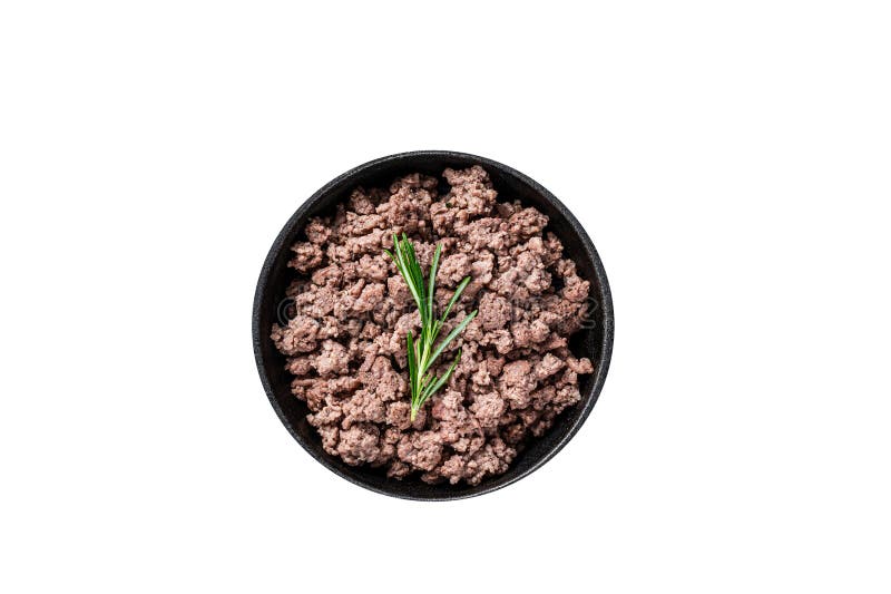 Fried Mince Beef Meat in a Pan for Cooking Pasta. High Quality Isolate ...