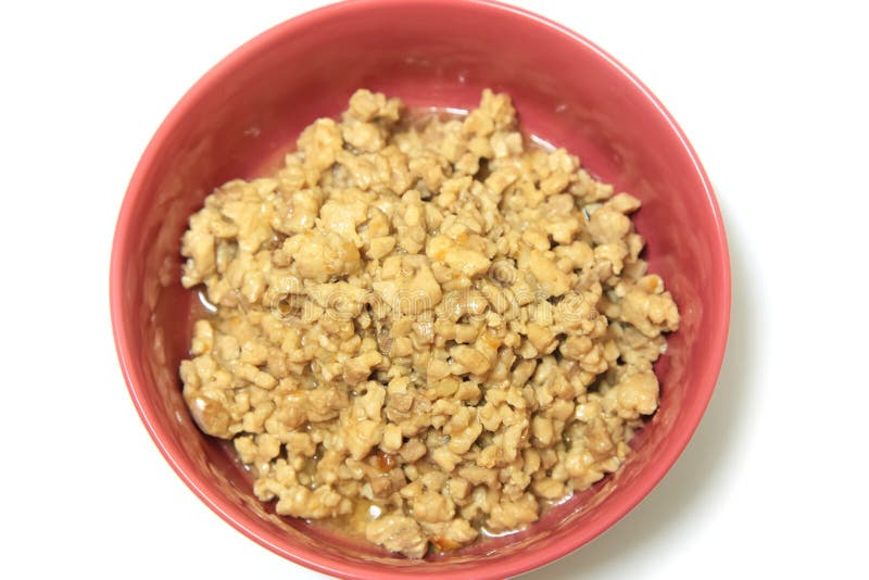 Fried Minced Meat with Garlic Stock Image - Image of mincemeat ...