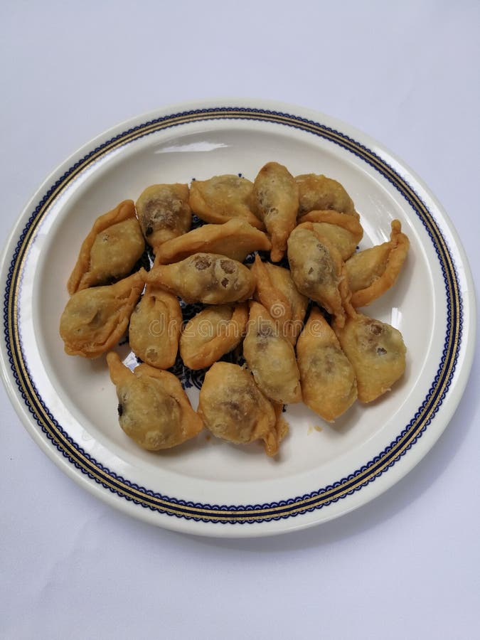 Fried mini curry puff stock photo. Image of cuisine, small - 40631126