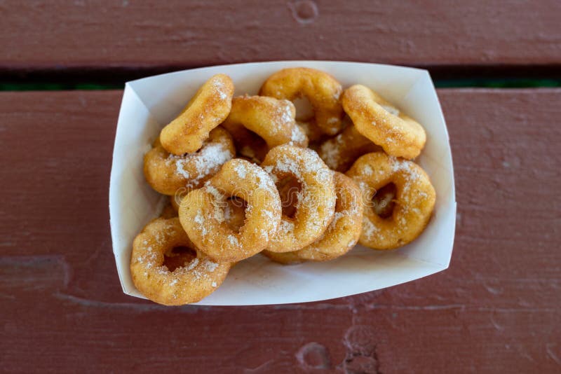 Fried Mini Donuts in a Basket, in Selective Focus Stock Photo - Image ...