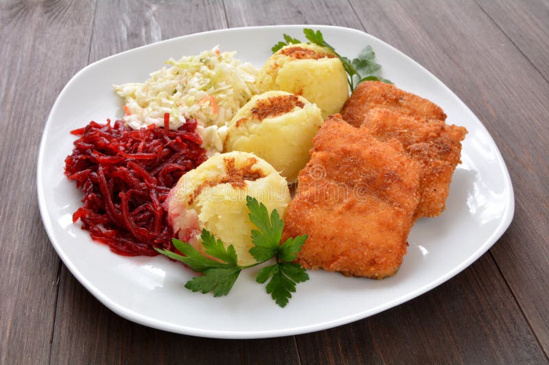 Fried Miruna Fish with Potatoes Stock Image - Image of potato, dinner ...