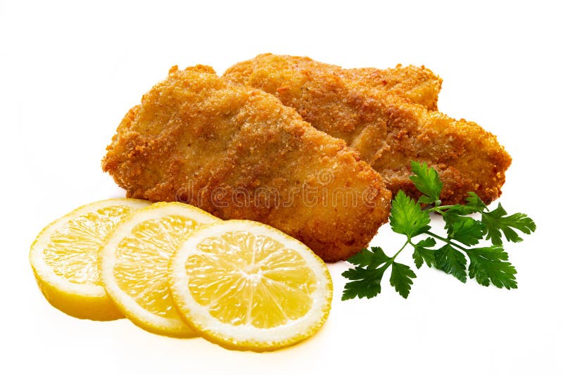 Fried miruna fish stock photo. Image of cutlet, isolated - 303257140