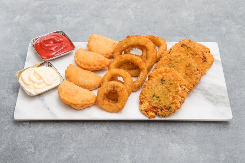 Fried mixed appetizers stock photo. Image of frying - 118281622