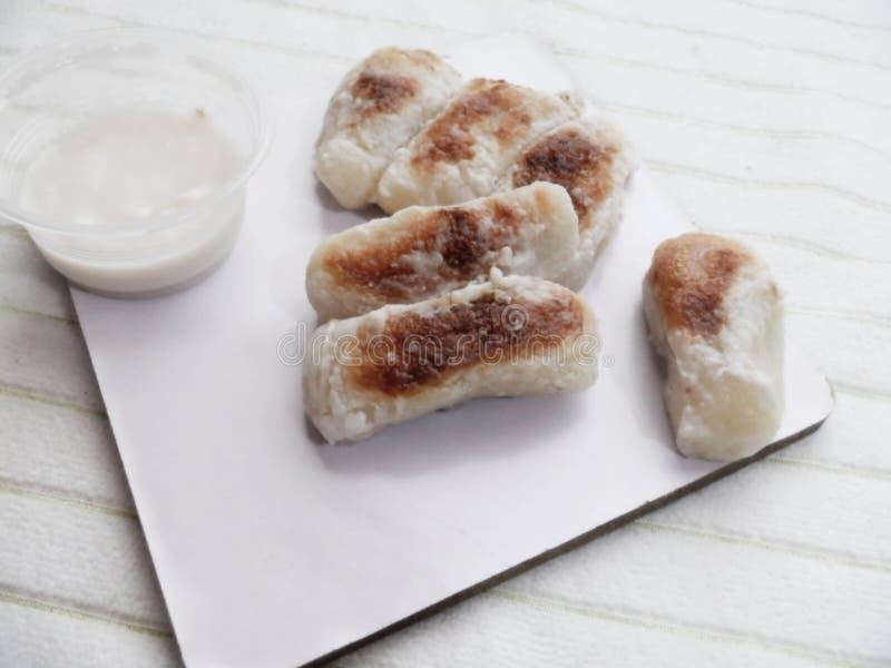 Fried Mochi stock photo. Image of rice, food, milk, dessert - 164787240