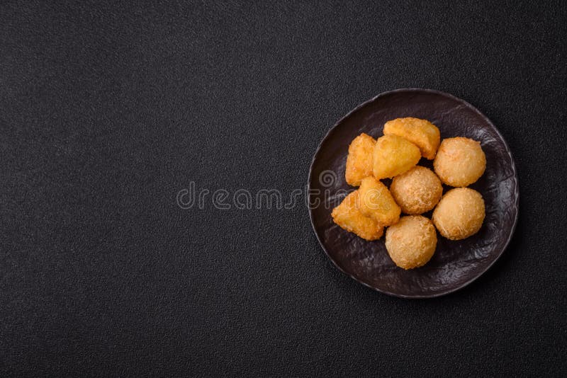 Fried Mozzarella or Brie Cheese with Cranberry or Raspberry Sauce Stock ...