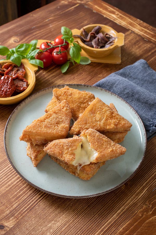 Fried mozzarella cheese stock photo. Image of mozzarella - 270833912