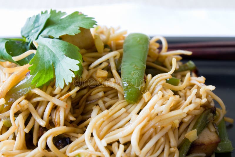 Fried Noodles stock photo. Image of cuisine, focus, coriander - 12157916
