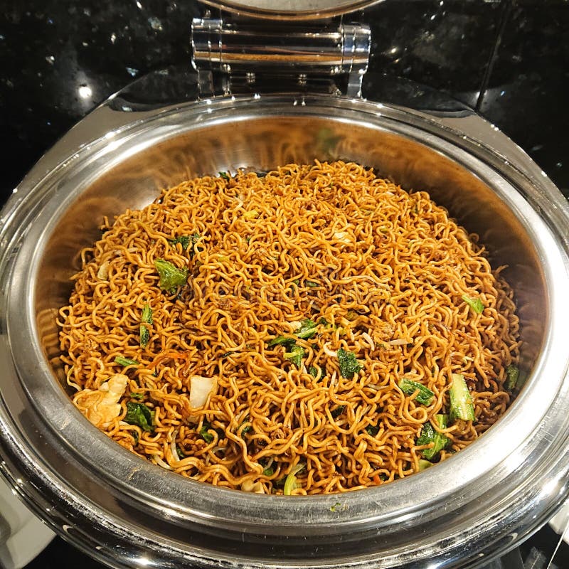 Fried Noodles Buffet Set Up Food Stock Image - Image of fried, noodles ...