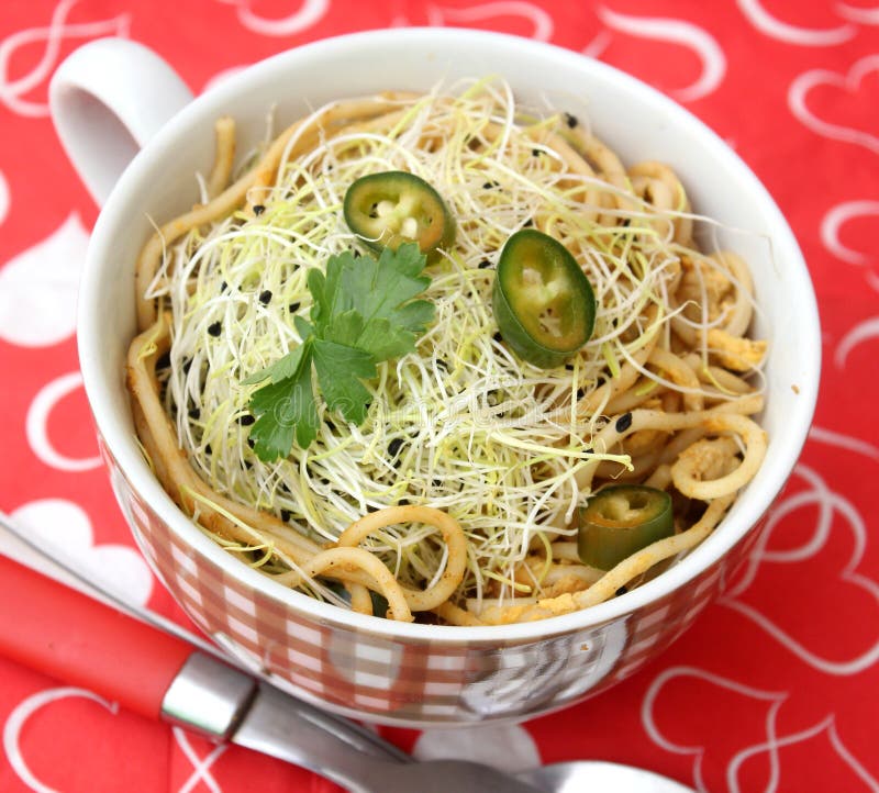 Fried noodles stock image. Image of ingredient, linguine - 92992521