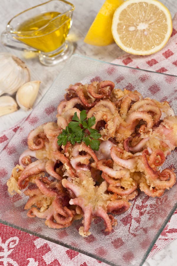 Fried Octopus stock image. Image of tentacles, gastronomy - 21864099