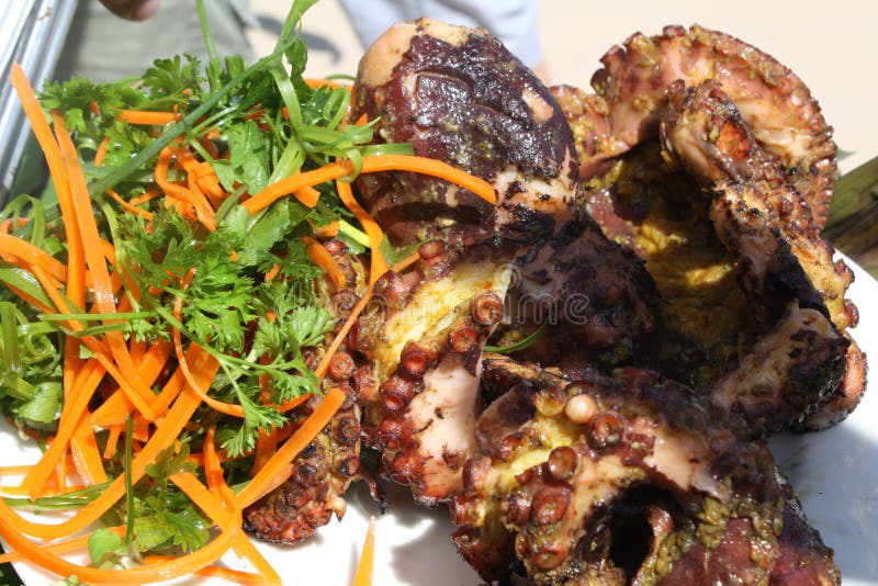 Fried octopus stock photo. Image of fried, subfrying - 55957774