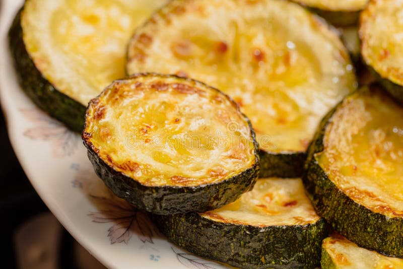 Fried in Oil Vegetable Marrows in the Kitchen Stock Image - Image of ...