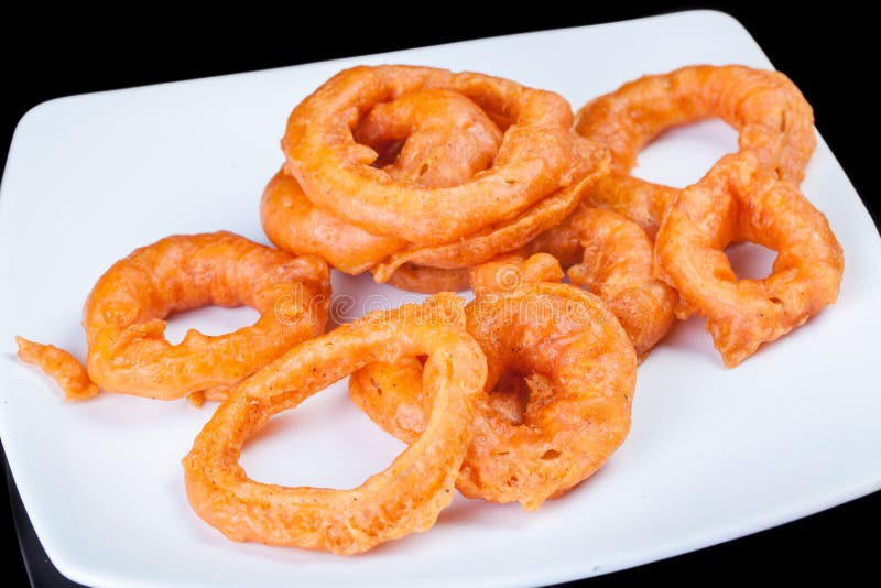 Fried Onion Ring in Fast Food Stock Image - Image of quick, hungry ...