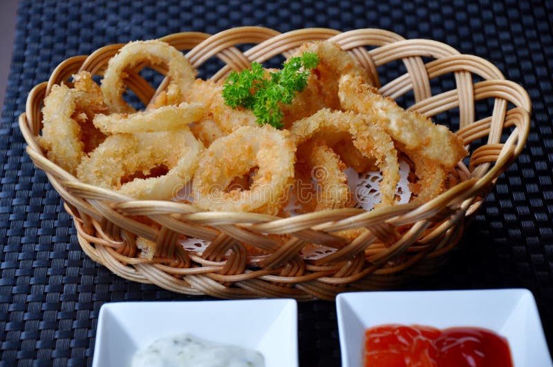 Fried Onion ring stock photo. Image of oriental, onion - 104096240