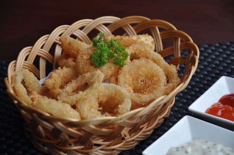 Fried Onion ring stock image. Image of korokke, karaage - 104096269